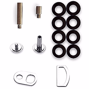 UbiGear Compact Smart Key Chain Expandable Leather Holder Organizer (Hold 1-6 Keys) (Leather, Orange)