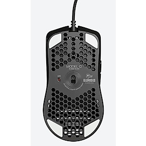 Glorious Model O- (Minus) Compact Wired Gaming Mouse - 58g Superlight Honeycomb Design, RGB, Pixart 3360 Sensor, Ambidextrous, Omron Switches - Glossy Black