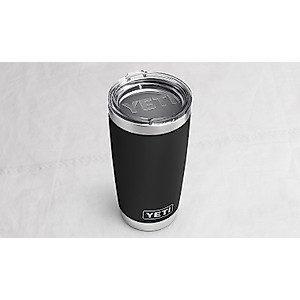 YETI Rambler 20 oz Stainless Steel Vacuum Insulated Tumbler with Lid, Black