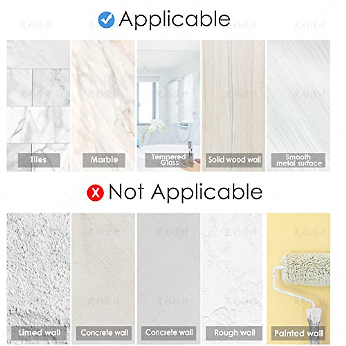 PIMVANS 3 Pack Shower Caddy Transparent Adhesive for Replacement, No Drilling Strong Transparent Adhesive for Shower Shelves, Soap Holder, Bathroom Storage and Kitchen Racks