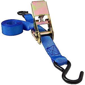 RPS Outdoors TOW-333 Blue 1" x 10' Ratchet Tie Down Straps (900 lb Break Strength), 4-Pack