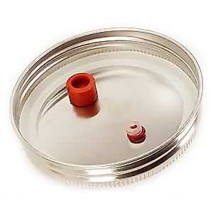 Mushroom Jar Lid for Liquid Culture Stainless Steel Metal Wide Mouth (6 Pack)