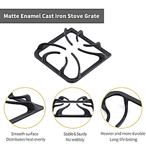 Allstare 316202405 Grate Replacement Parts for Frigidaire Stove Grates Kenmore Gas Range Parts Stove Top Surface Burner Grates 8.8 x 8.8 Inches Cast Iron Rack Cookware Sets 4 Pieces