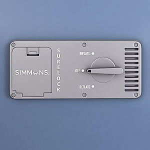 Simmons Rest Aire Mattress Air Bed with Side Built-in Pump and Soft Velveteen Topper, 17" Queen