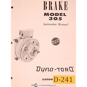 Eaton Dyna Torq, Model 305, Brake Instructions Manual