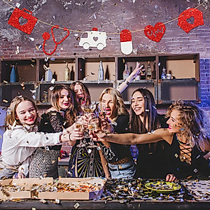 Talorine Red Glitter Congrats Doctor Banner Congrats Nurse Banner- Senior College Medical Graduation Party Bunting Decorations Supplies