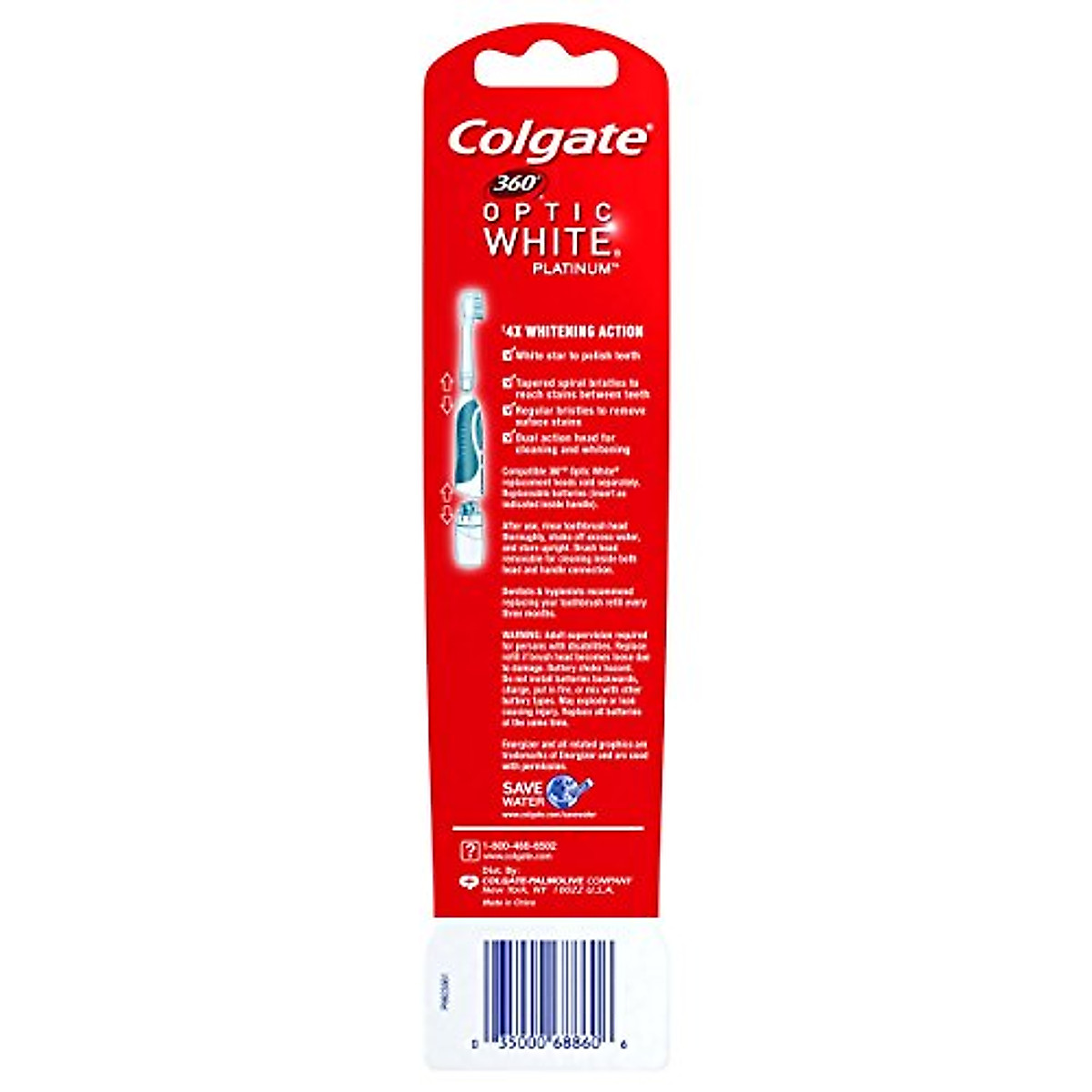 Colgate Optic White Battery Powered Toothbrush, Soft