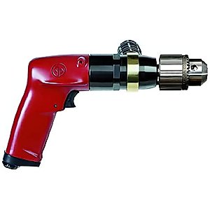 Chicago Pneumatic CP1117P05 - Air Power Drill, Hand Drill, Power Tools & Home Improvement, 1/2 Inch (13 mm), Keyed Chuck, Pistol Handle, 1.01 HP / 750 W, Stall Torque 22.1 ft. lbf / 30 Nm - 500 RPM