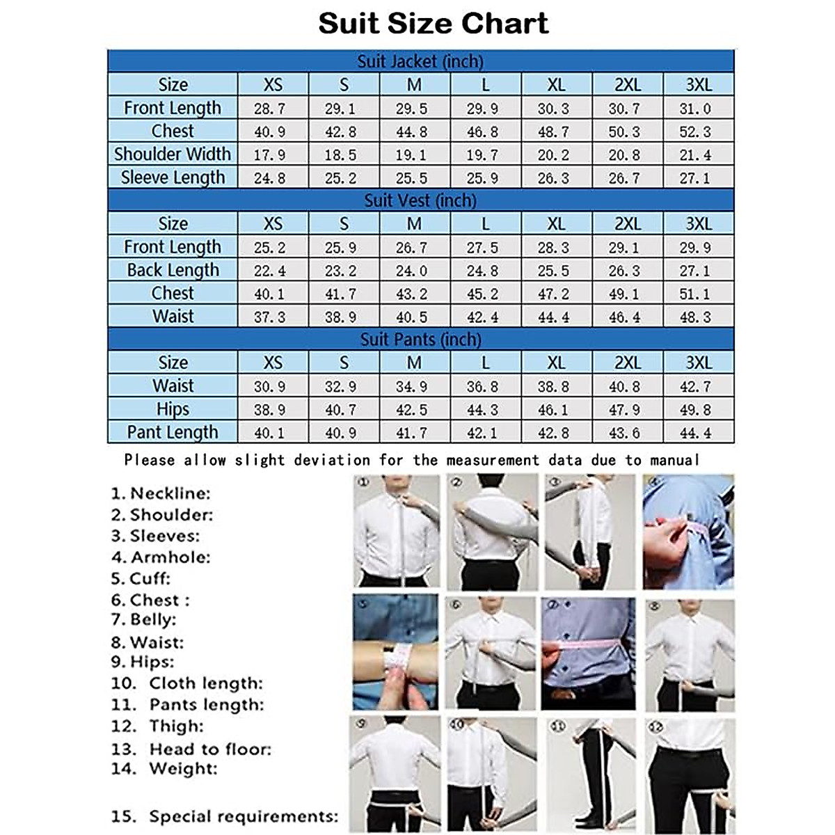 Men's 3 Piece Slim Fit Suit Set, Black Suits for Men,Two Button Prom Tuxedo Blazer Solid Jacket Vest Pants Wedding Business Suit with Tie-S