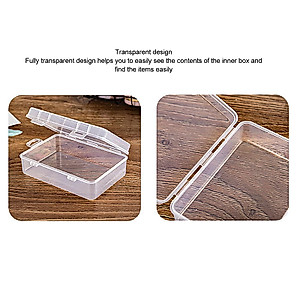 Mini Transparent Container Box Small Clear Dustproof PP Safe Multifunctional Rectangular Jewelry Storage Box Makeup Products