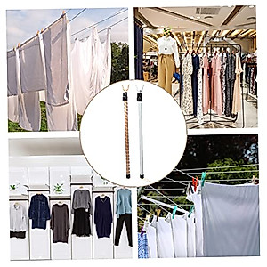 6 Pcs Telescoping Walking Stick Outdoor Hook Outdoor Flowers Closet Pole with Hook Metal Clothes Pole Retractable Clothe