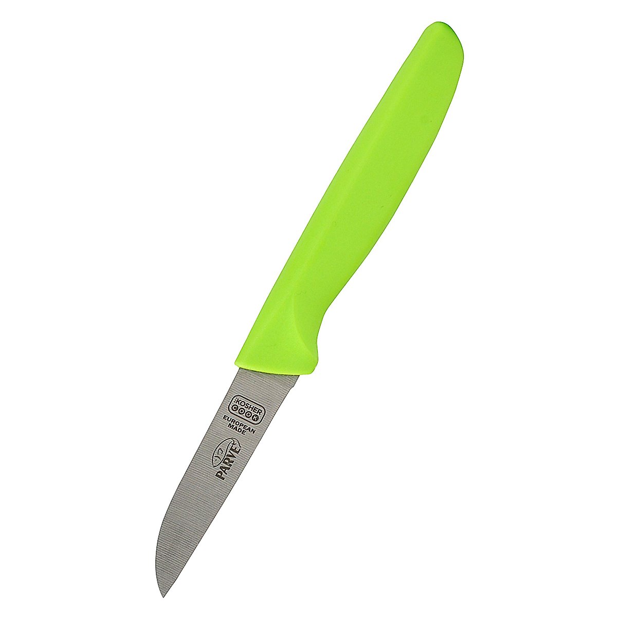Parve Green 3” Paring Knife - Sharp Kitchen Knife - Ergonomic Handle, Pointed Tip - Color Coded Kitchen Tools by The Kosher Cook