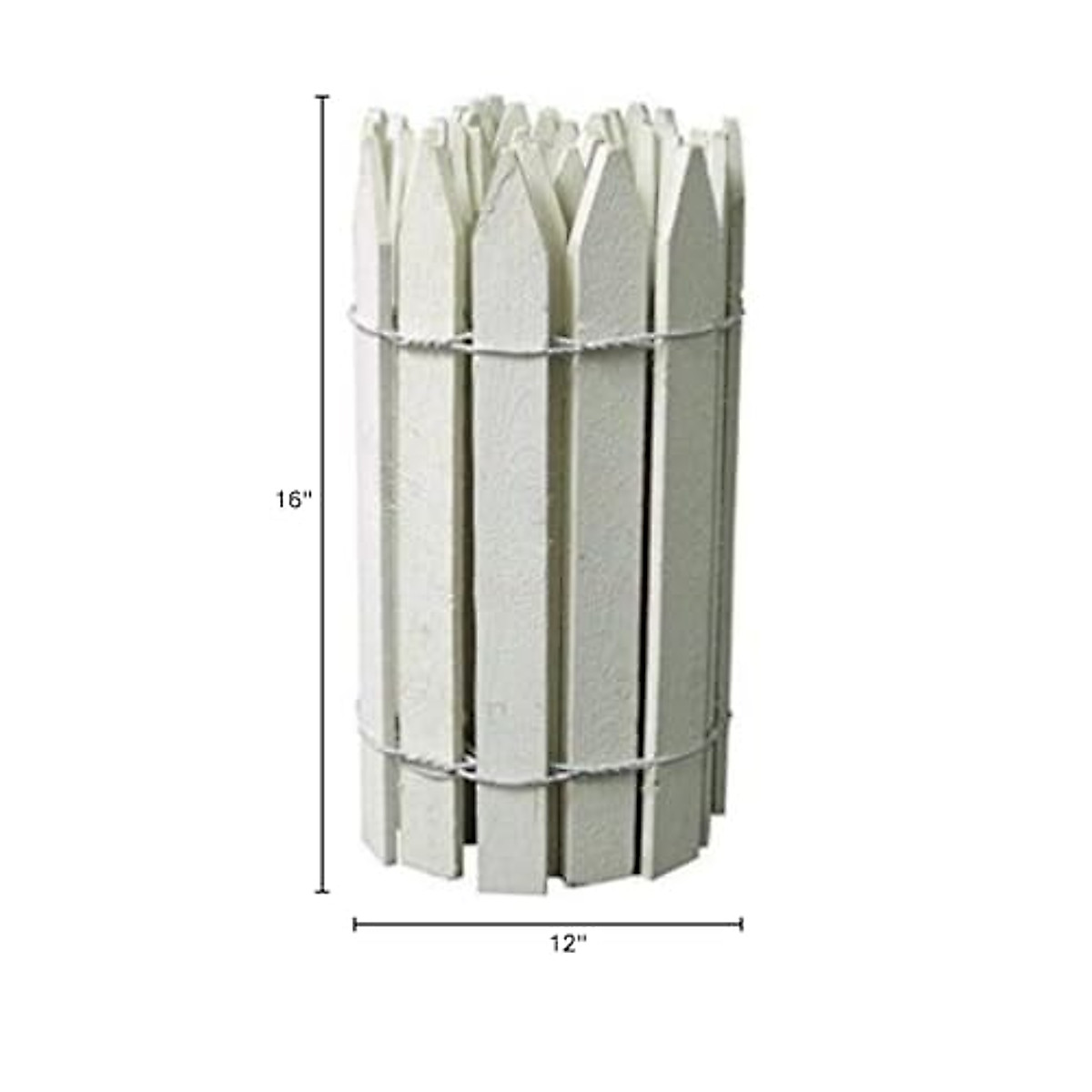 Greenes 144 in. L x 16 in. H Wood White Garden Fence