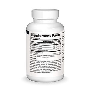 Source Naturals DIM, Diindolylmethane 200mg with BioPerine, Vitamin E & More - 120 Tablets