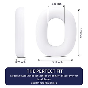 Damex Silicone Earpads Protector, Compatible with AirPods Max Ear Pad (White)