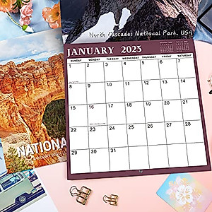2023 Wall Calendar - 12 Monthly Wall Calendar Jan. 2023 - Dec. 2023, 12" x 24" (Open), 2023 Calendar Unruled Blocks(1.5" x 1.4") + Thick Glossy Paper - Bryce Canyon