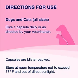 Nutramax Proviable Digestive Health Supplement Multi-Strain Probiotics and Prebiotics for Cats and Dogs - with 7 Strains of Bacteria, 80 Capsules