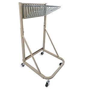 Landrol Heavy Duty Rolling Stand Wheels Mobile Plan Center Blueprint Storage File with 12 Pivot Brackets Height & Length Adjustable