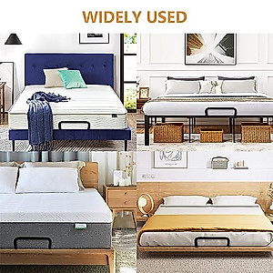 2 Pcs Mattress Retainer Bar, Black Metal Mattress Holder in Place to Keep Mattress from Sliding, Mattress Slide Stopper for Wooden Bed Frame, Bed Mattress Stabilizers (2 Pcs)