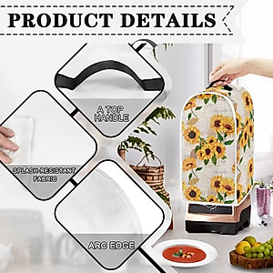 HUISEFOR Sunflower Post Design Blender Covers Kitchen Appliance Dustproof Cover with Handle, Washable Kitchen Universal Food Processor Juicer Coffee Maker Cover