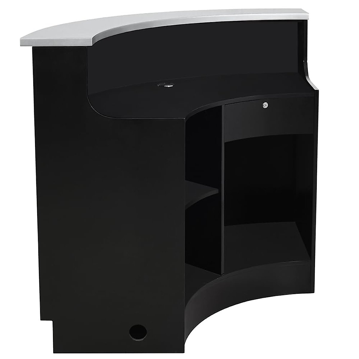 LED Illuminated Curved Reception Desk Reception Area Counter Janus Round