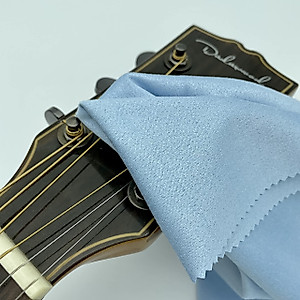 AAwipes Violin Clean Cloths Microfiber (6-Pack 12"x12" Cloths Blue) Plush Polishing Cloths for Musical Instruments Premium Cleaning Cloths for Guitar Piano Clarinet Trumpet Sax Universal (HCIS-1212-B)