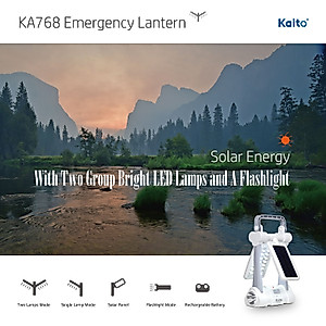 Kaito KA768 Multi-Functional Twin-Panel Rechargeable & Portable Solar LED Lantern