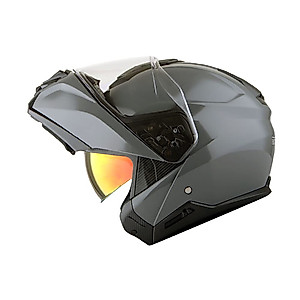 Martian Motorcycle Modular Full Face Helmet Flip up Dual Visor Sun Shield: HG362 Cement Grey