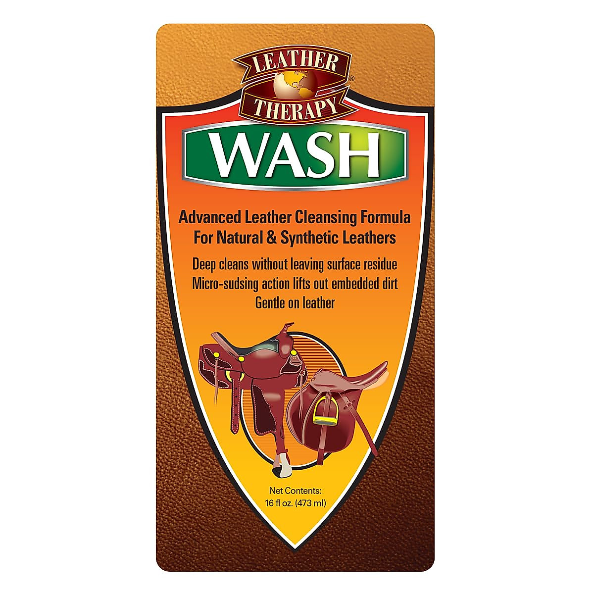 Leather Therapy Wash, Premium Cleaner & Moisturizer for Natural and Synthetic Leather, 16oz