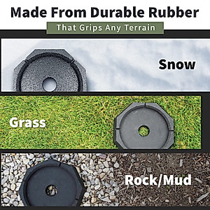 SnapPad XTRA (4-Pack) | Four-Point RV Leveling System Featuring 9” Round Jack Feet | Adds 61% Additional Surface Area For Stability, 5 lbs Per Pad & 11” Total Width | Must-Have RV Accessories