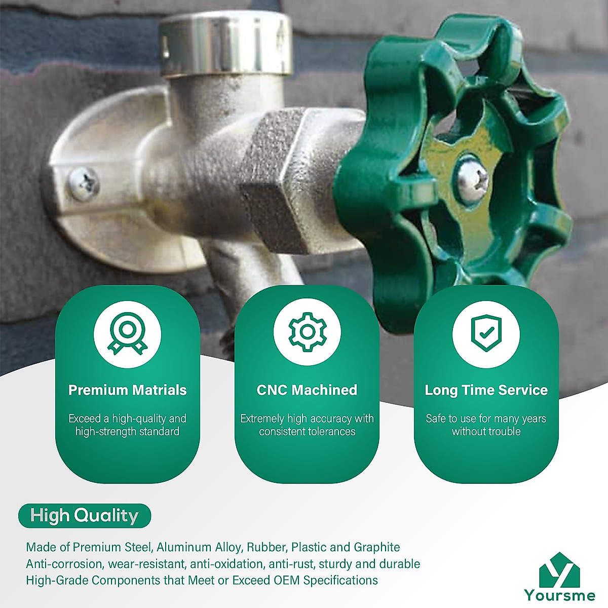 C-144KT-807 Complete Wall Hydrant Faucet Service Repair Kit for Prier C-144 C-244 Series Wall Hydrant Anti-Siphon Freezeless Faucet Repair Kit