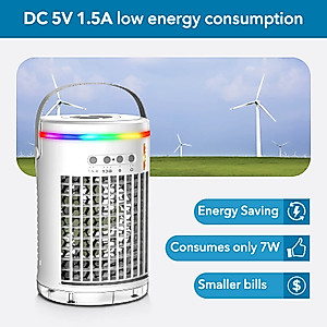 Portable Air Conditioner Fan, SKARIF Cooling Fan, Timer 3 Wind Speeds Air Cooler Fan, Personal Evaporative Cooler 2 Wind Modle Humidifier AC, Summer Quiet Fan with Night Light, Perfect for Home Office