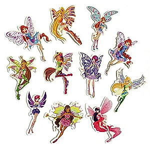 Aiwuding Winx Club Stickers Pack, 70PCs, Fairy Witch Stickers, Aesthetic Vinyl Waterproof Decals, Stickers for Hydro Flask, Laptop, Water Bottle, Stickers for Kids, Toddlers, Teens, Girls, Cute Cool Car Stickers (Wins