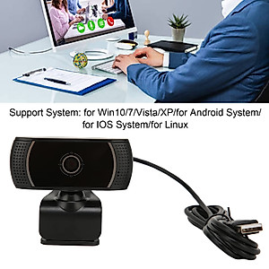 Webcam 1080p Web Camera, Desktop Full Camera Video Webcam for Recording, Calling, Conferencing, Gaming(C200 Black Inner Mark 640 * 480P)