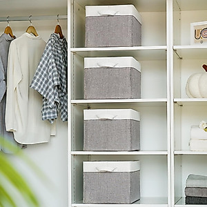 GRANNY SAYS Bundle of 4-Pack Storage Baskets with Metal Frame & 4-Pack Extra Large Storage Bins