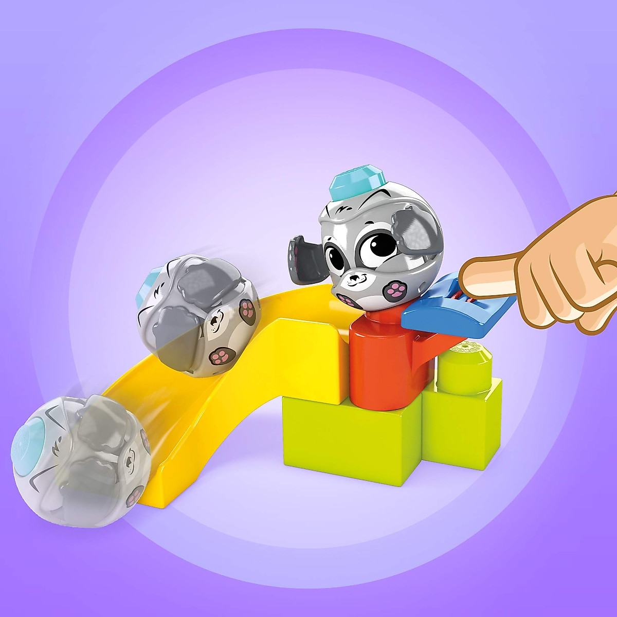 Mega Bloks Peek A Blocks Schoolhouse with Big Building Blocks, Building Toys for Toddlers (42 Pieces)