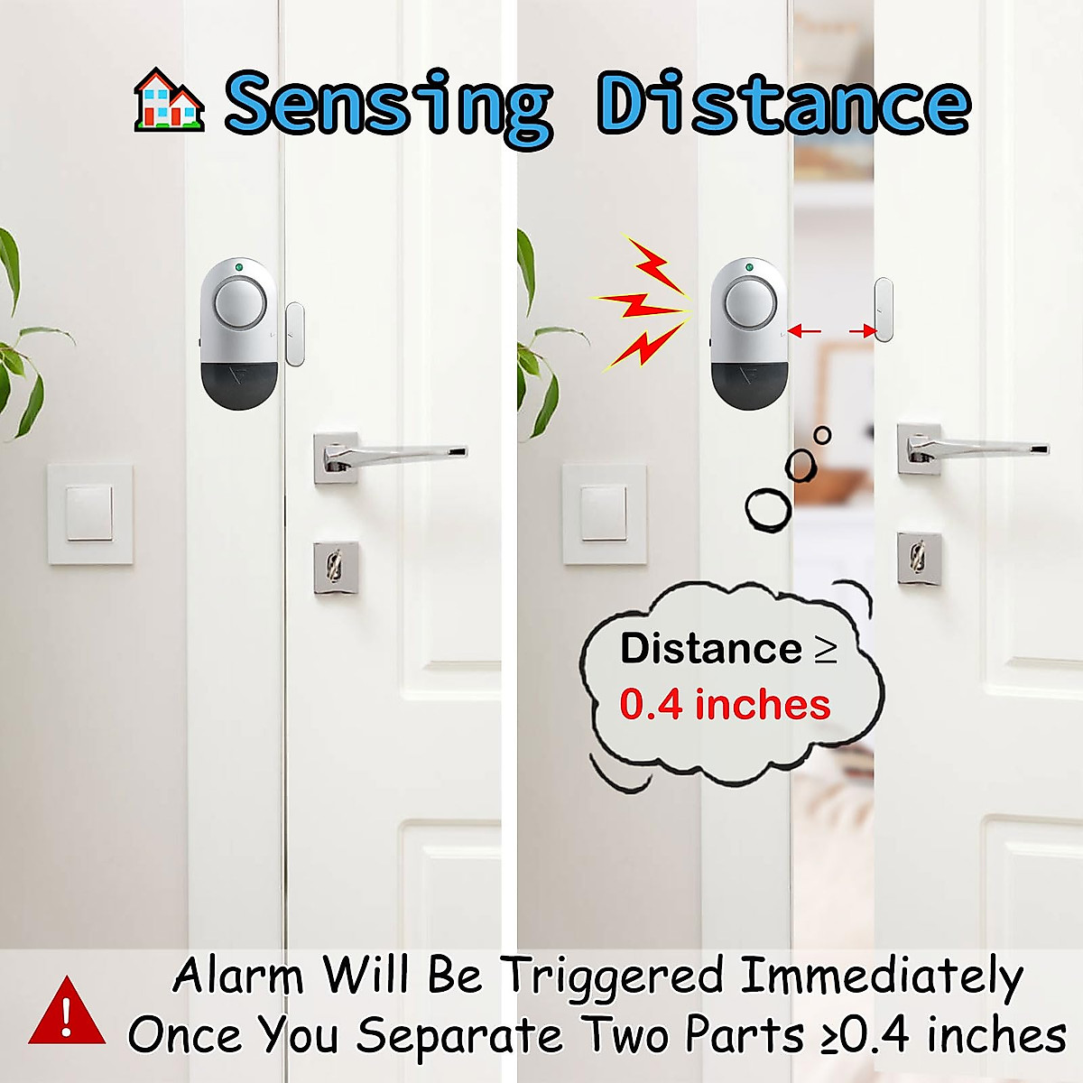 Door Window Alarms, Zabree 120 DB Pool Alarms for Inground Pools, Magnet Pool Door Window Security Alarms