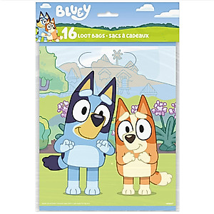 Unique Bluey Goodie Bags for Bluey Party Favors | 16 Pack | Bluey Party Bags | Bluey Birthday Decorations | Bluey Party Decorations