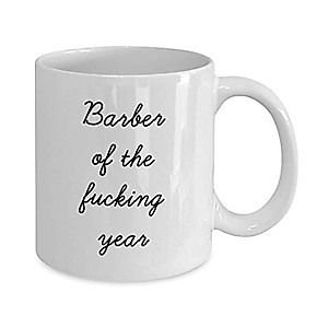 Best Barber Mug Funny Appreciation Mug for Coworkers Gag Swearing Mug for Adults Novelty Tea Cup