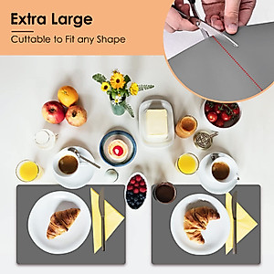 Heat Resistant Mats for Countertop19.6"x27.5“, Large Silicone Mats for Kitchen Counter,Nonslip Silicone Placemat for Countertop Protector, Nonstick Waterproof Craft Mat, Kitchen Table Mat