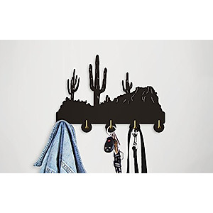 The Geeky Days Cliffs Cactus Desert Plant Wall Hanger Hook Coat Hooks Robe Hook Towel Hooks Personalised Modern Decorative Living Room Hanger Wall Hooks