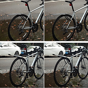 NELboNs Bike Fender Adjustable for Road Mountain Bike Tire Rear Mud Guard Fender Foldable and Light Weight