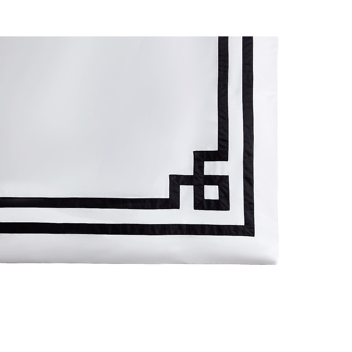 CASA BOLAJ DESIGNED TO DREAM 3 Pcs Do Not Include Filling Duvet Cover Set 100% Egyptian Cotton Sateen Luxury 400 TC (White Black, King)