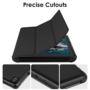 KuRoKo Case for Nokia Tablet T20, Slim Light Cover Trifold Stand Hard Shell Case for Nokia Tablet T20 (TA-1392) 2021 Released 10.36-Inch (Black)