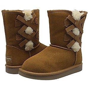 Koolaburra by UGG Girls' Victoria Short Fashion Boot, Chestnut, 04 Youth US Big Kid