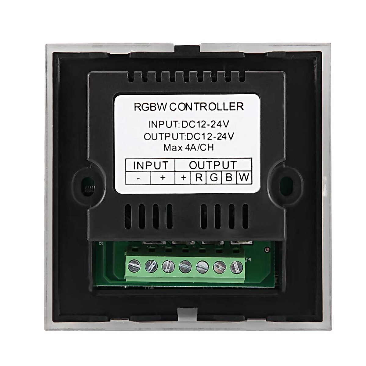 Psytfei LED Dimmer Wall Switch Wall Mounted Touch Panel Dimmer Switch Colorful Controller LED for LED Light Strip(Black)
