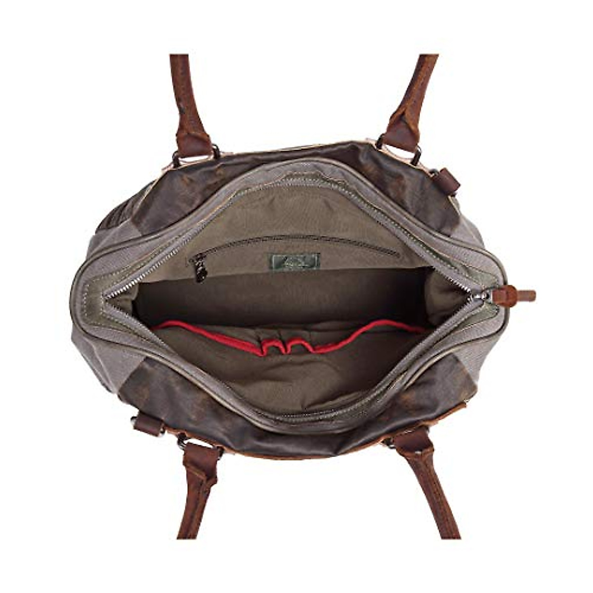 TSD Brand Tapa Canvas Satchel Bag (Grey)