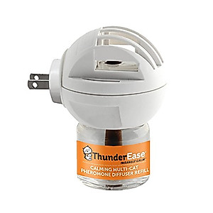 ThunderEase Multicat Calming Pheromone Diffuser Kit | Powered by FELIWAY | Reduce Cat Conflict, Tension and Fighting (30 Day Supply)