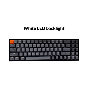 Keychron K14 70% Layout 72 Keys Bluetooth Wireless/USB Wired Mechanical Gaming Keyboard for Mac with Gateron G Pro Red Switch/Multitasking/White LED Backlight Computer Keyboard for Windows Laptop