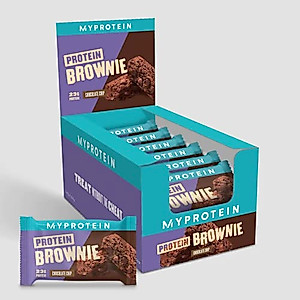 MyProtein Protein Brownie, Chocolate Chip, 23g Protein, (12 Pack)